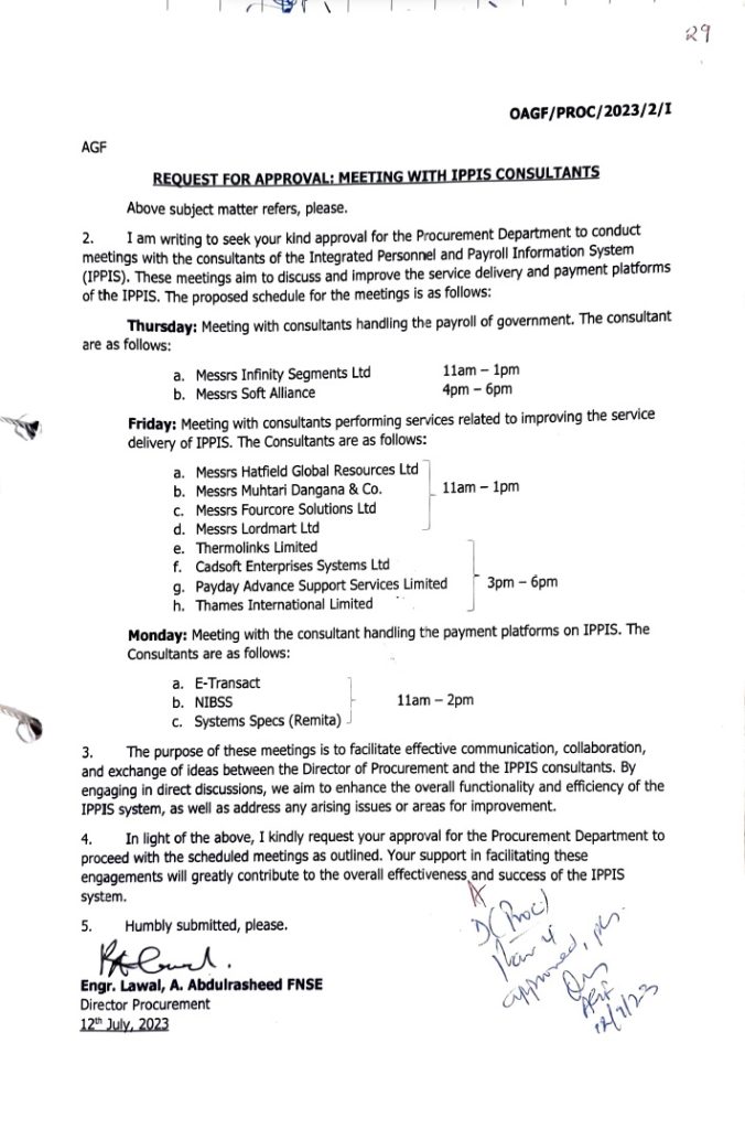 Meeting with IPPIS Consultants – The OAGF Website