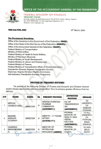 Posting of Treasury Officer, March 2024 – The OAGF Website